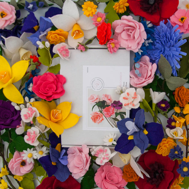 Felt Flower Kit ~LARKSPUR – AppleOak FibreWorks