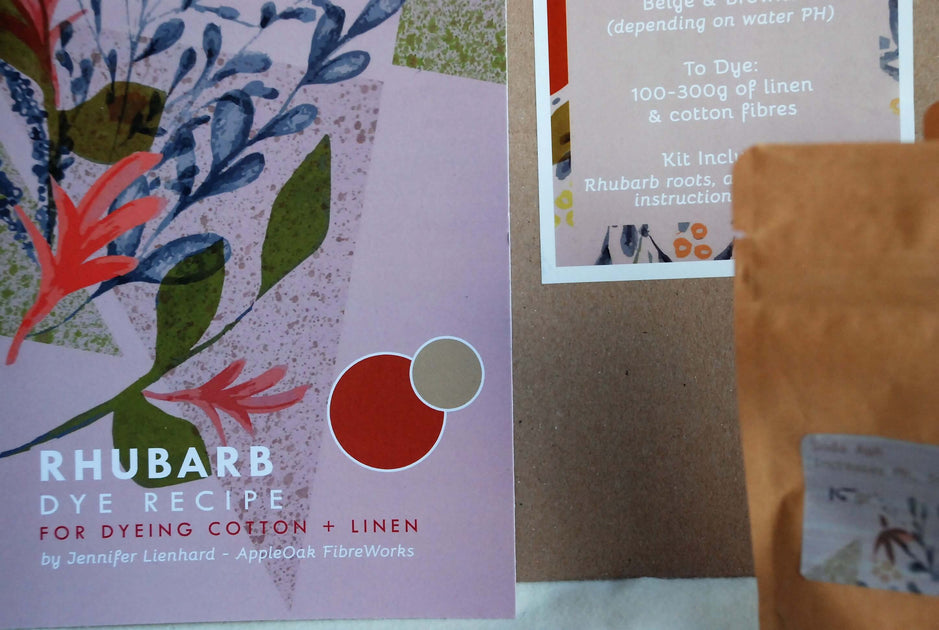 RHUBARB FOR COTTON & LINEN ~ NATURAL DYE KIT – AppleOak FibreWorks