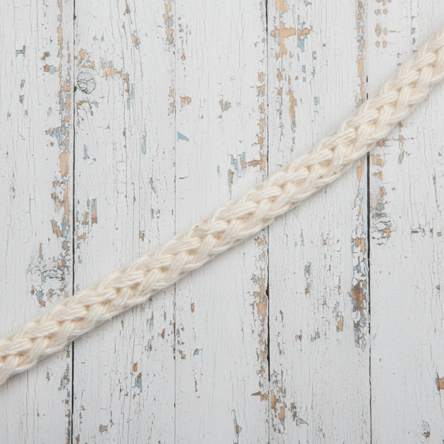 COTTON CORD PLAITED ~ 5mm round – AppleOak FibreWorks